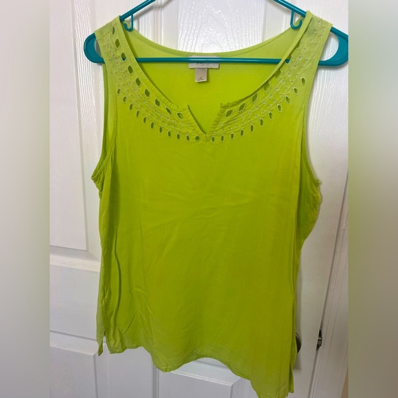 LOFT | Tops | Loft Lime Green Tank | Poshmark